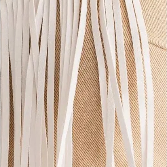 Le Lis | Tops | Le Lis Small Top Denim Fringe Detail Crop 0 Cotton ...